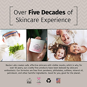 Reviva Labs Vitamin K Crème for Bruising, Under-Eye Dark Circles, and Wrinkles with Soybean Oil and Natural Fruit Extracts - 2 Oz, for Skin and Face