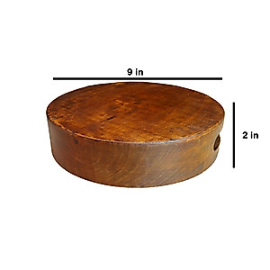 Butcher Block Handcrafted Butcher Block Cutting Board Cutting Boards Wood Barker Butchers Block Round Chopping Boards 9 Inches Diameter Height 2 Inch Cutting Board 22cm X 22cm X 5cm)