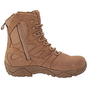 Merrell Men's Moab 2 8" Defense Zip Composite Toe Military and Tactical Boot, Coyote, 11.5 Wide
