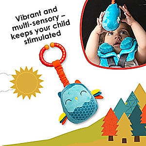 Diono Baby Owl Character Car Seat Straps & Toy, Shoulder Pads for Baby, Infant, Toddler, 2 Pack Soft Seat Belt Cushion and Stroller Harness Covers Helps Prevent Strap Irritation