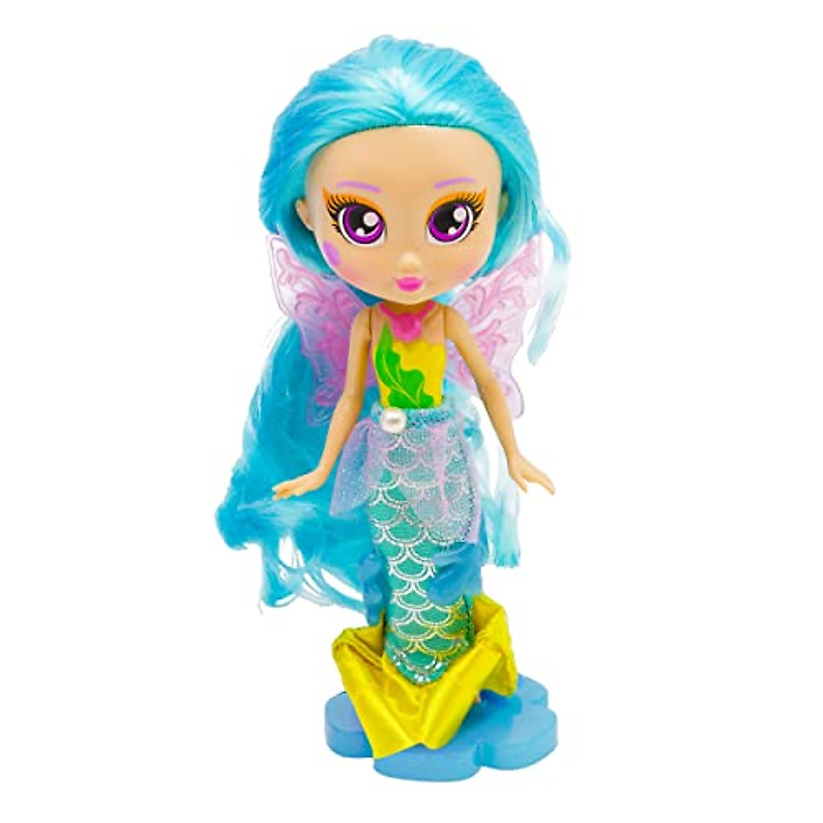 Bright Fairy Friends BFF Mermaid Doll with Color Change Wings, 4 Surprise Mermaid Accessories, Motion Activated Light up Jar, Ideal Nightlight for Kids, Gifts for Kids 3 Years and Older