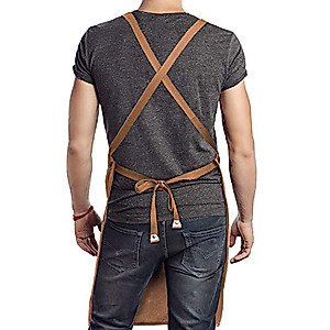 carrotez Chef Apron, Waterdrop Resistant Cotton Canvas Cross Back Adjustable Apron, M-XXL