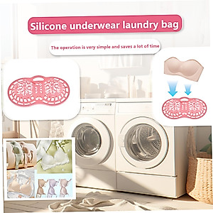 bbJJbbY Silicone Bra Washing Bag 14.8x8.9 Inch Bra Bags for Laundry Flexible Comfortable Bra Washer Protector for Laundry, Washing Machine, Dryer Home Supplies
