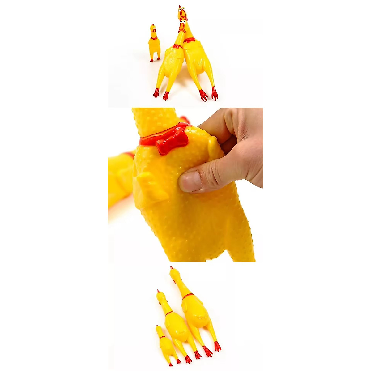 Screamin' Chicken Dog Toy with Squeaker, Durable & Interactive, 15.75 Inch - Perfect for Small, Medium & Large Dogs - American Owned Small Business