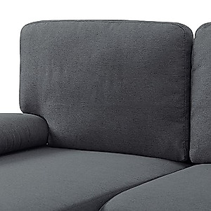 OMMGG 107.9” U Shaped Sectional Sofa with Double Extra Wide Chaise, Seat Cushions & Removable Back, for Living Room, Office, Apartment