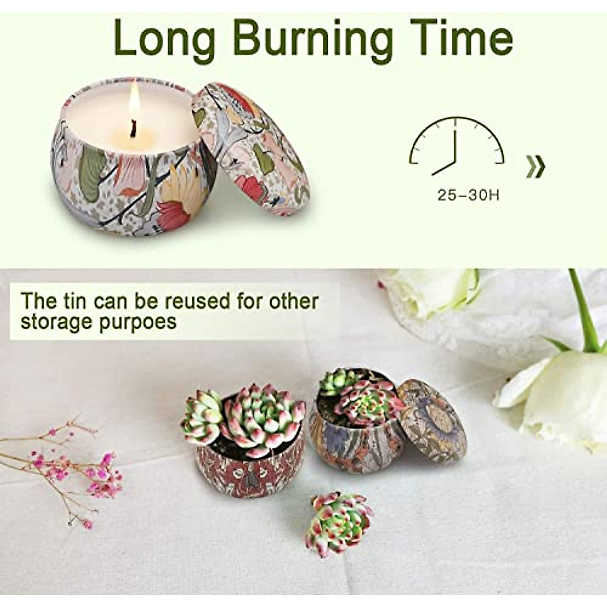 Scented Candles Gifts for Women, 6 Pack 4.4 Oz Candles for Home Scented, Aromatherapy Candle Gift Set, Natural Soy Wax Relaxing Candle for Birthday, Valentines, Mom, Women and Men