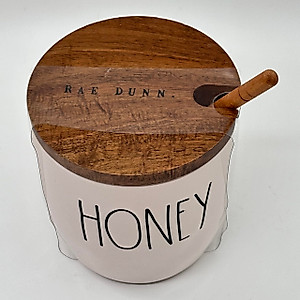 Rae Dunn HONEY Cellar - Ceramic - Dishwasher and Microwave safe - 4 in diameter / 4 in tall