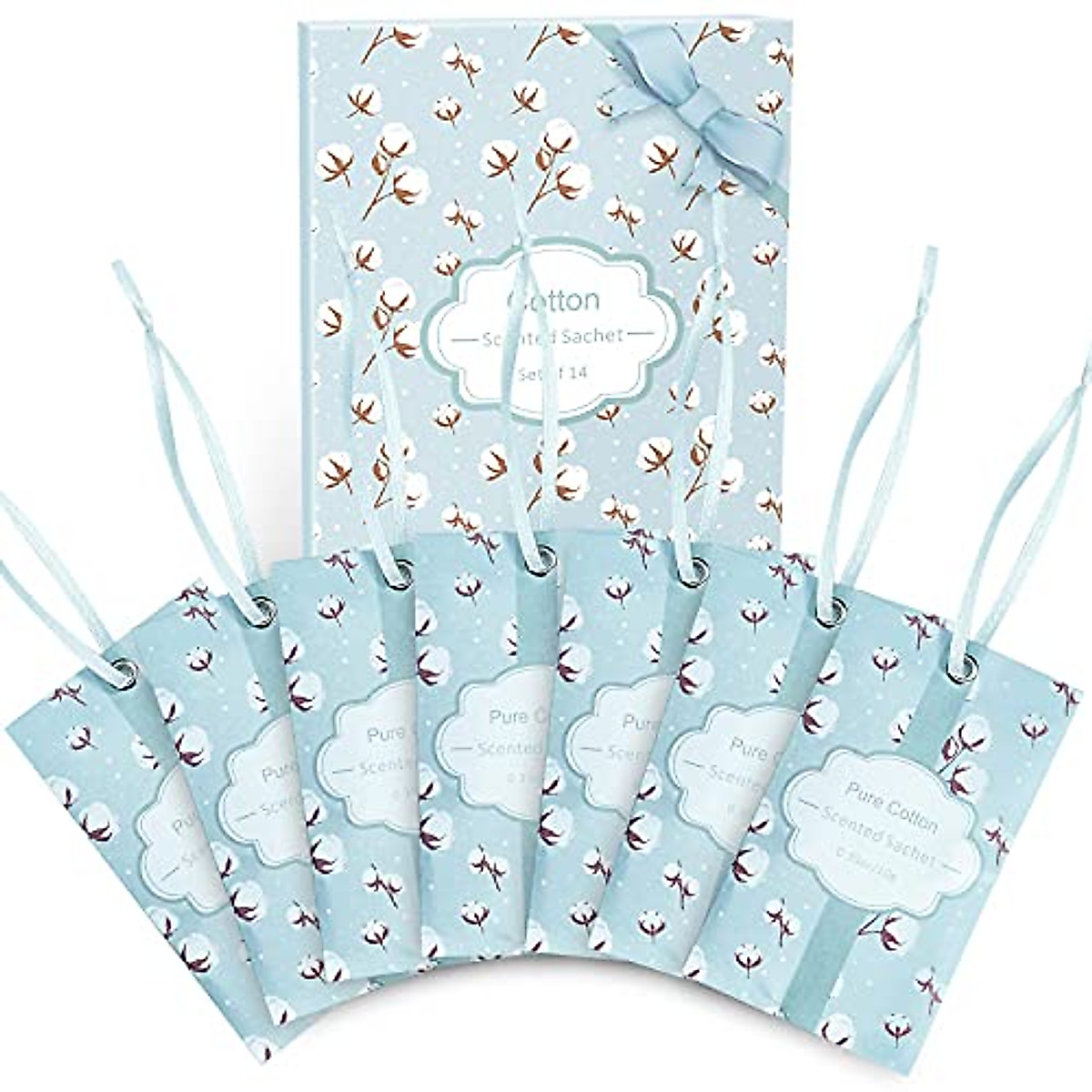 LA BELLEFÉE Sachet Bags for Drawers, Closets and Dresser Set 28 Packs (14 Linen+14 Cotton Sachets)