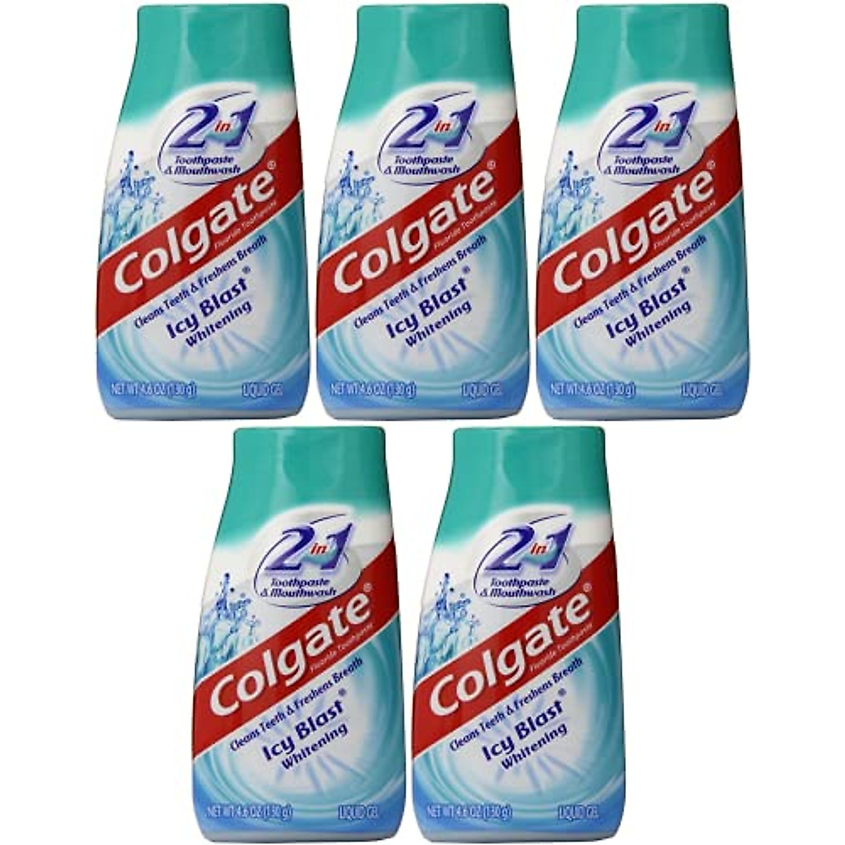 Colgate 2 in 1 Whitening Toothpaste Icy Blast Pack of 5