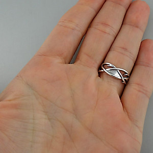 FashionJunkie4Life Sterling Silver Crown of Thorns Ring, Sizes 7-13 Unisex (13)