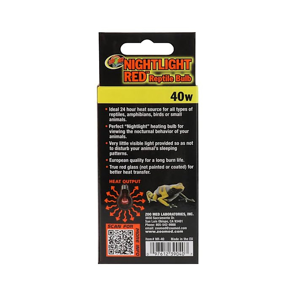 Zoo Med Nightlight Red Reptile Bulb, 40 Watts