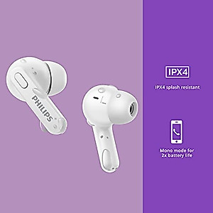 PHILIPS T2206 True Wireless Headphones with IPX4 Water Resistance and Super-Small Charging case