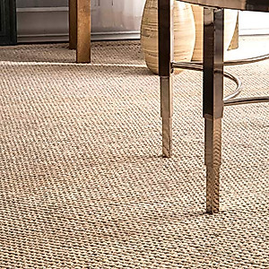 nuLOOM Alessi Solid Farmhouse Cotton Area Rug, 8' 6" x 11' 6", Beige