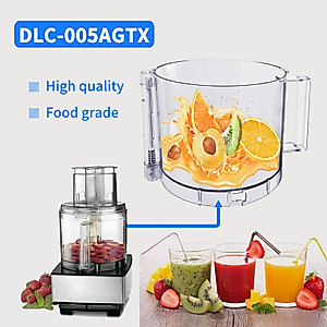 Vanshly DLC-005AGTX,14-Cup Food Processor Work Bowl Compatible with Cuisinart DLC-7 & DFP-14，NOTE:This bowl features 2 tabs on the top rim of the workbowl