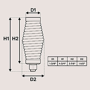 Heavy-Duty Barrel Spring Mounting Base [Black-Finish] [6mm Spring] [1/2" Mounting Hardware] CB Radio Antenna/Lighted LED Whips up to 102"