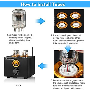 Nobsound B100 Bluetooth 5.0 Tube Amplifier USB DAC Coax/Opt Integrated Power Amp