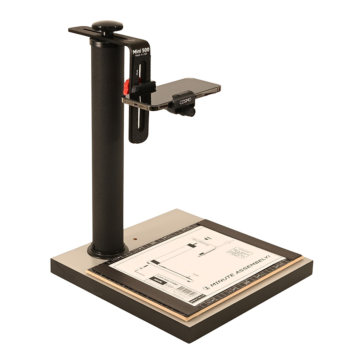 Cosmo COPY STAND, Mini 500, A Compact Tool for Digitizing Documents, Old Photos and Macro Photography with Your High-Pixel Camera Instead of scanning, with Floating Magnet, Made in USA