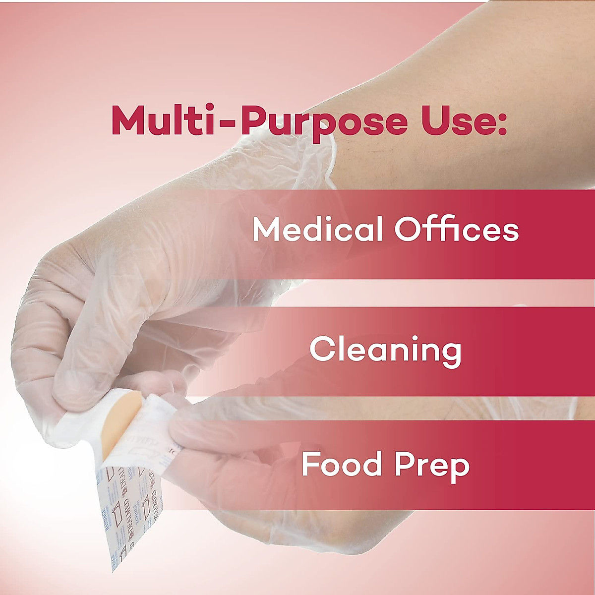 Dealmed Vinyl Exam Gloves – 100 ct. Small Medical Gloves, Disposable Gloves, Non-Irritating Latex Free Gloves for a First Aid Kit and Medical Facilities