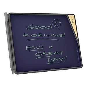 Boogie Board VersaBoard Authentic Reusable Home & Office Organization Notepad with 8.5” LCD Writing Tablet, VersaPencil Stylus, Instant Erase & Built-in Magnet & Portrait/Landscape Kickstand (Gray)