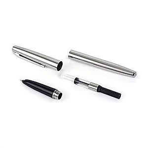 Gullor 5 PCS Stainless Steel EF Nib Classic Fountain Pens Set with Ink Converters