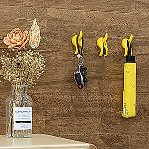 KKirafairy 4Pcs Nordic Plastic Dog Tail Hooks Wall Mounted Coat Hat Key Hanger Decoration