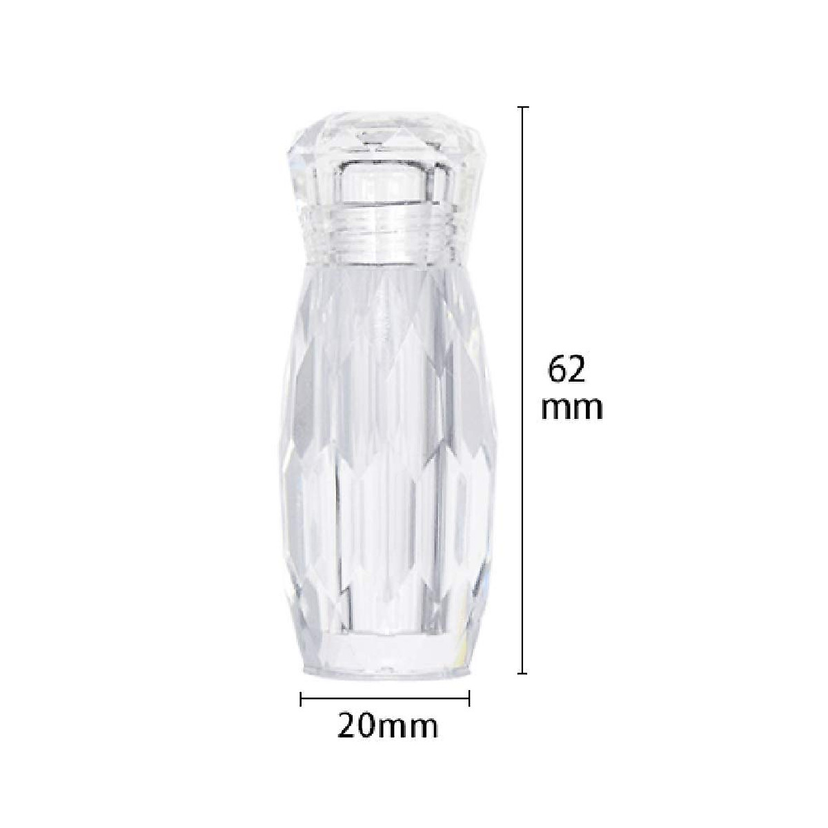 6 Pcs 5ml Clear Acrylic Nail Crystals Bottles Empty Refillable Micro Rhinestones Pixie Beads Bottle Containers for Nail Powder, Glass Caviar Beads, Facial Cream