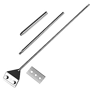 SunGrow Aquarium Glass Cleaner, Long Handheld Tool Cuts Cleaning Time to Half, Keep Hands Dry, Sharp Blade to Remove Thickest Residue, Frequent Tank Maintenance