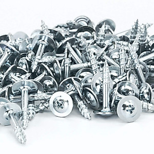 100 Pack of Rok Hardware #8 x 1" Coarse Deep Thread Truss Head Drawer Front Adjustment Phillips Screws