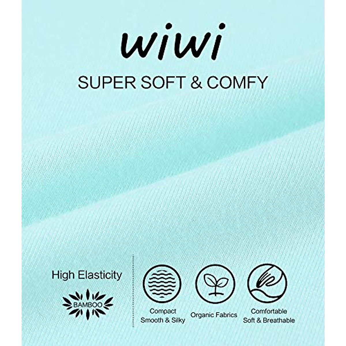 WiWi Bamboo Nightgowns for Women Soft Short Sleeve Night Gowns Summer Sleep Shirt Sleepwear Dress with Pockets S-XXL, Aqua, Small