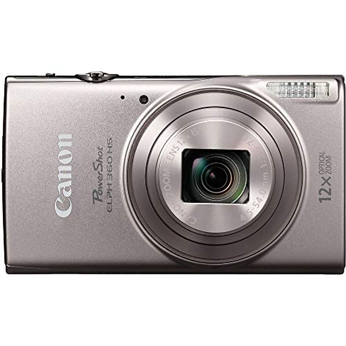 Canon PowerShot ELPH 360 HS Digital Camera (Silver) (1078C001) + 2 x 64GB Memory Card + 2 x NB11L Battery + Case + Card Reader + Corel Photo Software + HDMI Cable + Flex Tripod + More (Renewed)