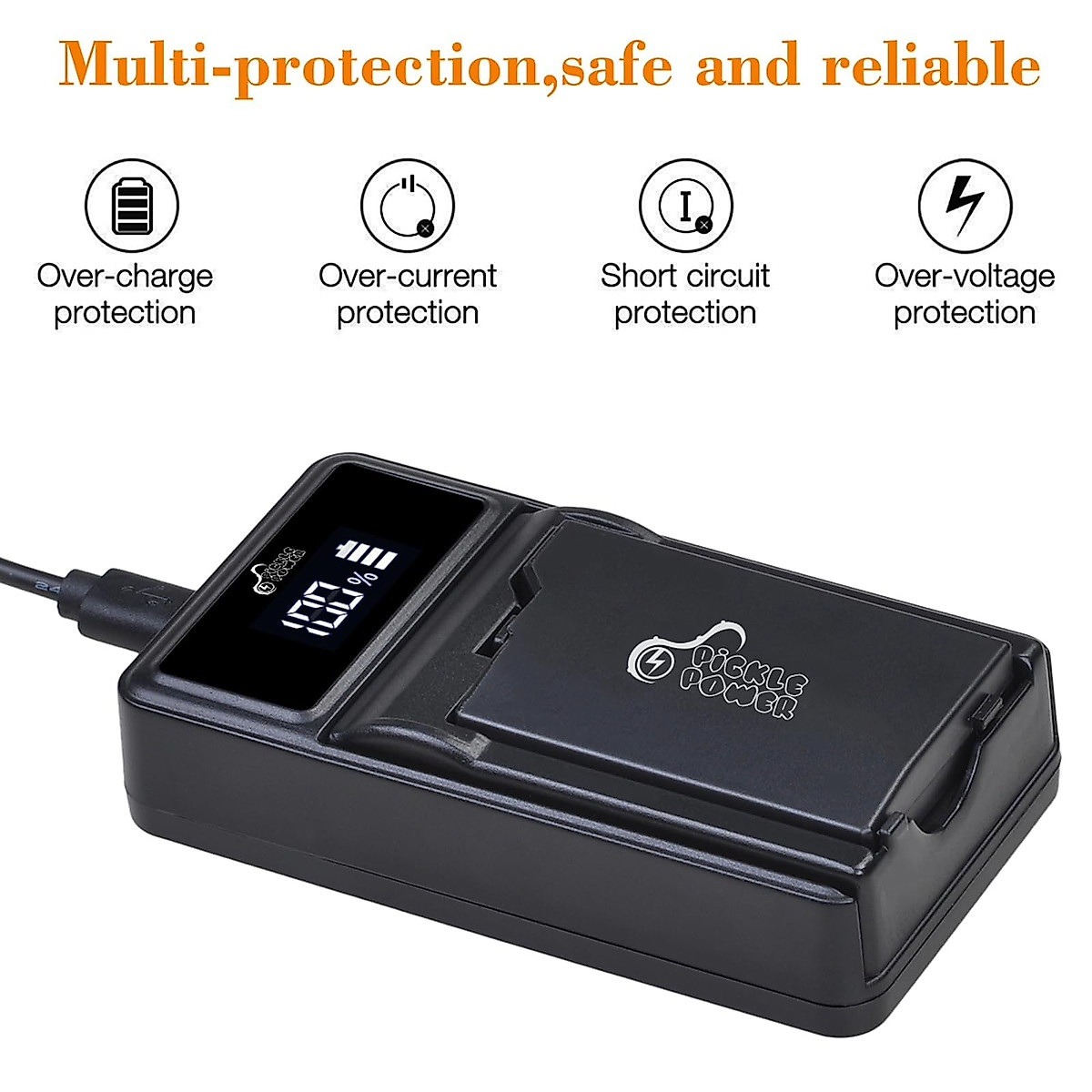 Pickle Power PSP 3001 Battery and LED Display Charger for Sony PSP 2000/3000 PSP-S110 Console, PSP-3001 PSP-3002 PSP-3000 PSP-3004 PSP-2001 PSP-2002 PSP-2003,PSP Lite, PSP Slim