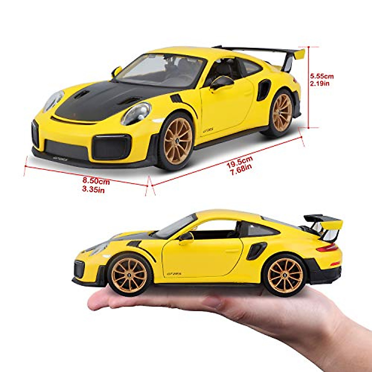 Maisto 1:24 SE 2018 Porsche 911 GT2 RS - Yellow/Black