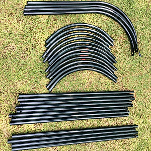 Tower Obelisk Garden Trellis 100% Metal 6.3 Feet Tall Plant Support for Climbing Vines and Flowers Stands,Black Green Lightweight Plant Tower