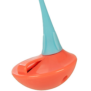 SmartyKat Instincts Rowdy Rocker Self-Righting Interactive Cat Toy w/Feathers & Ribbons - Orange/Blue, One Size