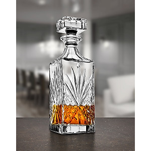 Whiskey Decanter for Scotch, Liquor, Vodka, Wine or Bourbon - Irish Cut 750ml
