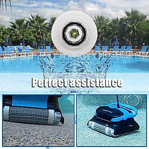 Axfvd 3884997-R6 Guide Wheels Pully Gears Replacement, with 4 Pack Guide Wheels and 2 Pully Gears for Maytronics Dolphin Nautilus CC Plus M200/M400/M500 and Dx3/Dx4/Dx6 Premier Pool Cleaner