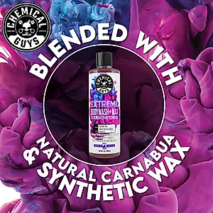 Chemical Guys CWS_207_16 Extreme Bodywash & Wax Foaming Car Wash Soap, 16 fl oz, Grape Scent ACC160 Heavy Duty Ultra Clear Detailing Bucket