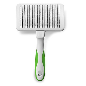 Andis Pet Self-Cleaning Animal Slicker Brush (40160), Silver