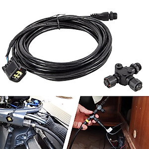 Replace for Yamaha Engine Interface Cable 000-0120-37, 3004.6865 NMEA 2000 Cable Connector and T Connector for Yamaha Outboard 2006-2023（4.5m/15ft）