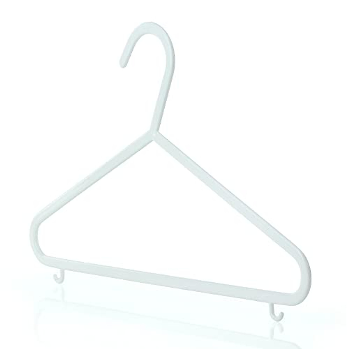 HANGERWORLD 18 Pack 11.8inch White Plastic Kids Hanger - Sized for Baby, Toddler and Children