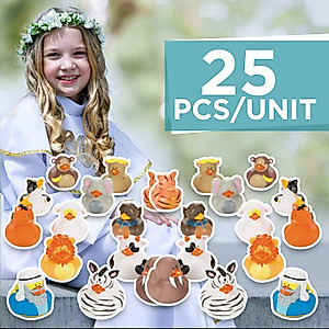 Fun Express Noah's Ark Rubber Duckies (Set of 21) Sunday School and VBS Supplies - VBS Vacation Bible School Supplies/Decor