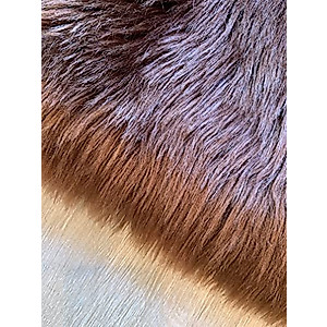 LAMBZY Faux Sheepskin Super Soft Hypoallergenic Silky Shag Bear Rug for Living Room, Kids Room, Sofa (2'x3', Brown)