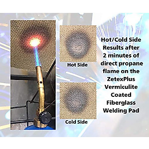 Newtex High-Temperature Resistant Fiberglass Pad - 12" x 12" - High Heat Resistant PlumberPad for Soldering, Welding, Brazing - Heavy Duty, Professional Welding Pad