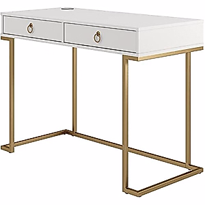 CosmoLiving by Cosmopolitan CosmoLiving Camila, White Writing Desk