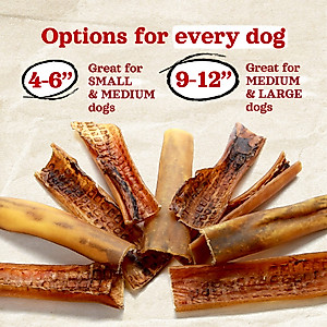 Natural Farm Bully Chips (9-12 Inch, 8 Oz.), Digestible Beef Cheek from Grass-Fed Cows, Non-GMO, Grain-Free, Natural Long-Lasting Dog Chews for Small, Medium & Large Dogs, Great Rawhide Alternative