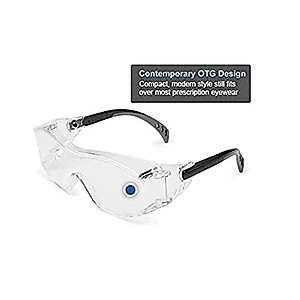 Gateway Safety 6966 Cover2 Safety Glasses Protective Eye Wear - Over-The-Glass (OTG), IR Filter Shade 5.0 Lens, Black Temple