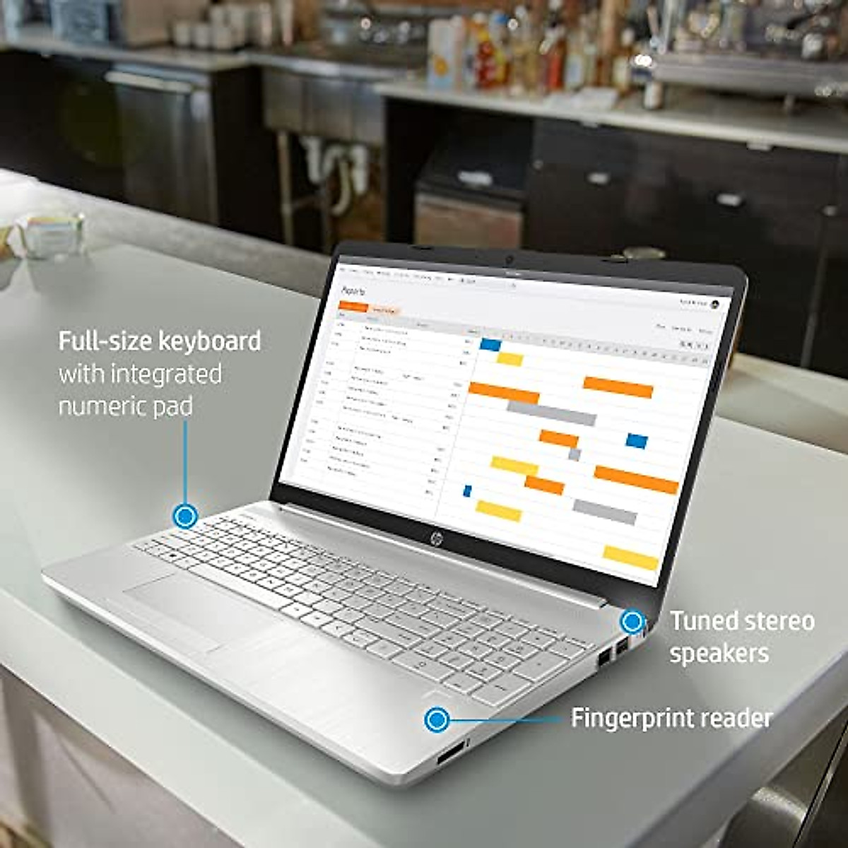 2022 HP 15.6 Inch FHD Laptop, Intel 11th Gen i3-1115G4 up to 4.1 GHz, 16GB DDR4 RAM, 512GB NVMe SSD, WiFi, Fingerprint Reader, Bluetooth, Webcam, Windows 10 Home S + T.F. Bundle