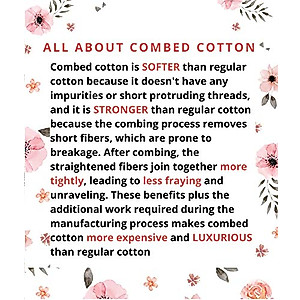 Pink Floral Girl Crib Sheet - 100% Finely Combed Cotton, Breathable, Super Soft Watercolor Rose Baby Girl Crib Sheets, 52' x 28' x 9' Fits Standard Mattress