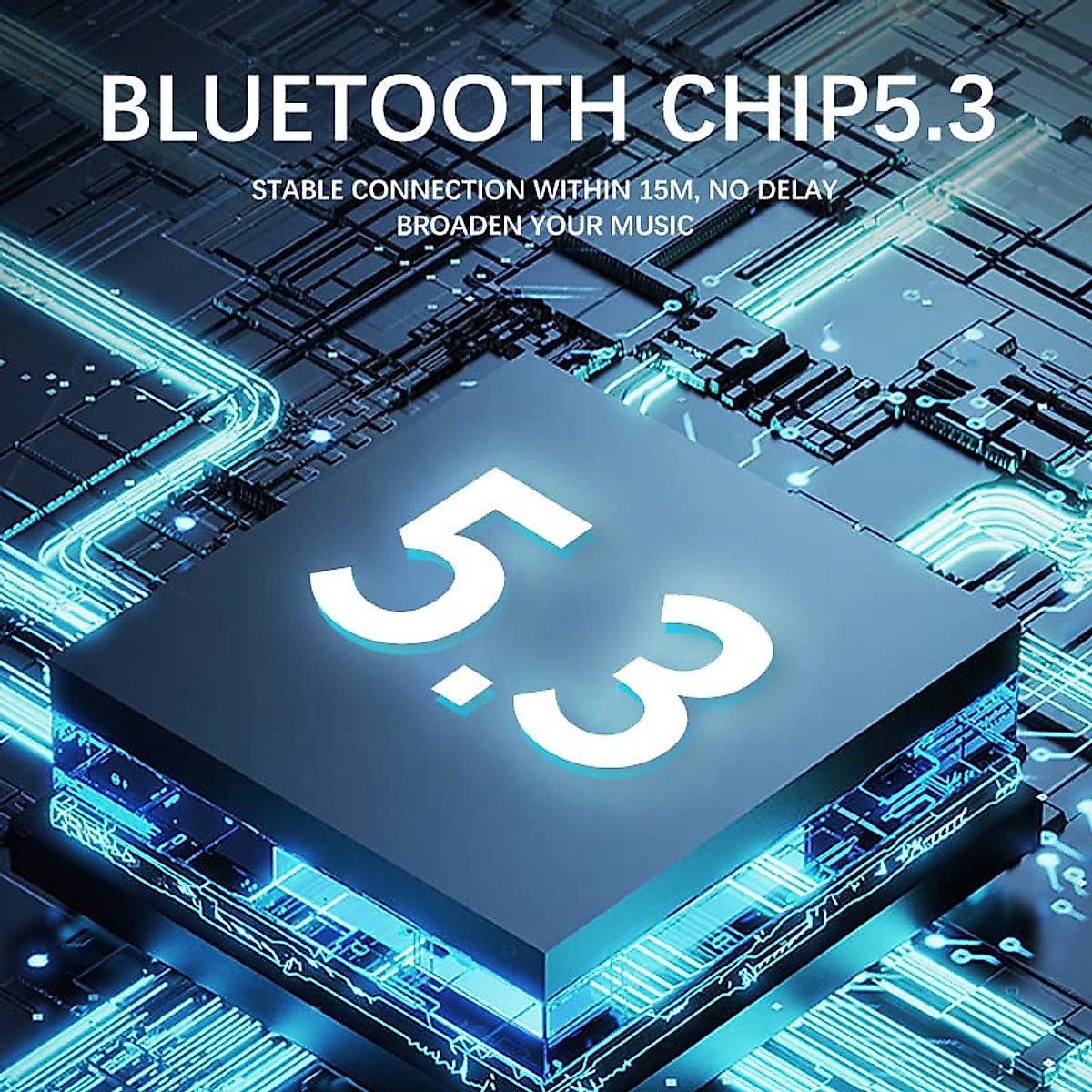 QLXAQLX True Wireless Earbuds via Bluetooth,Running,Working, Headphones,Waterproof and Dust Resistant, up to 50h Battery Life, Black