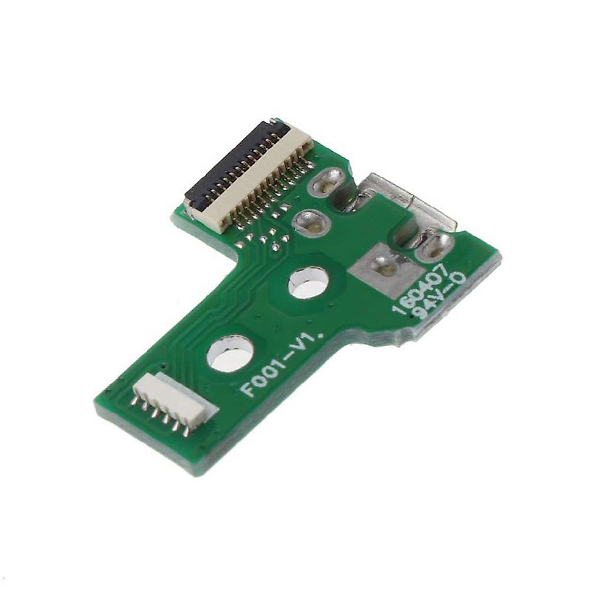 Replacement USB 12pin Charging Port Socket Triangle Board Charger PCB Board with 12pin Flex Ribbon Cable for PlayStation 4 JDS-030 PS4 Controller
